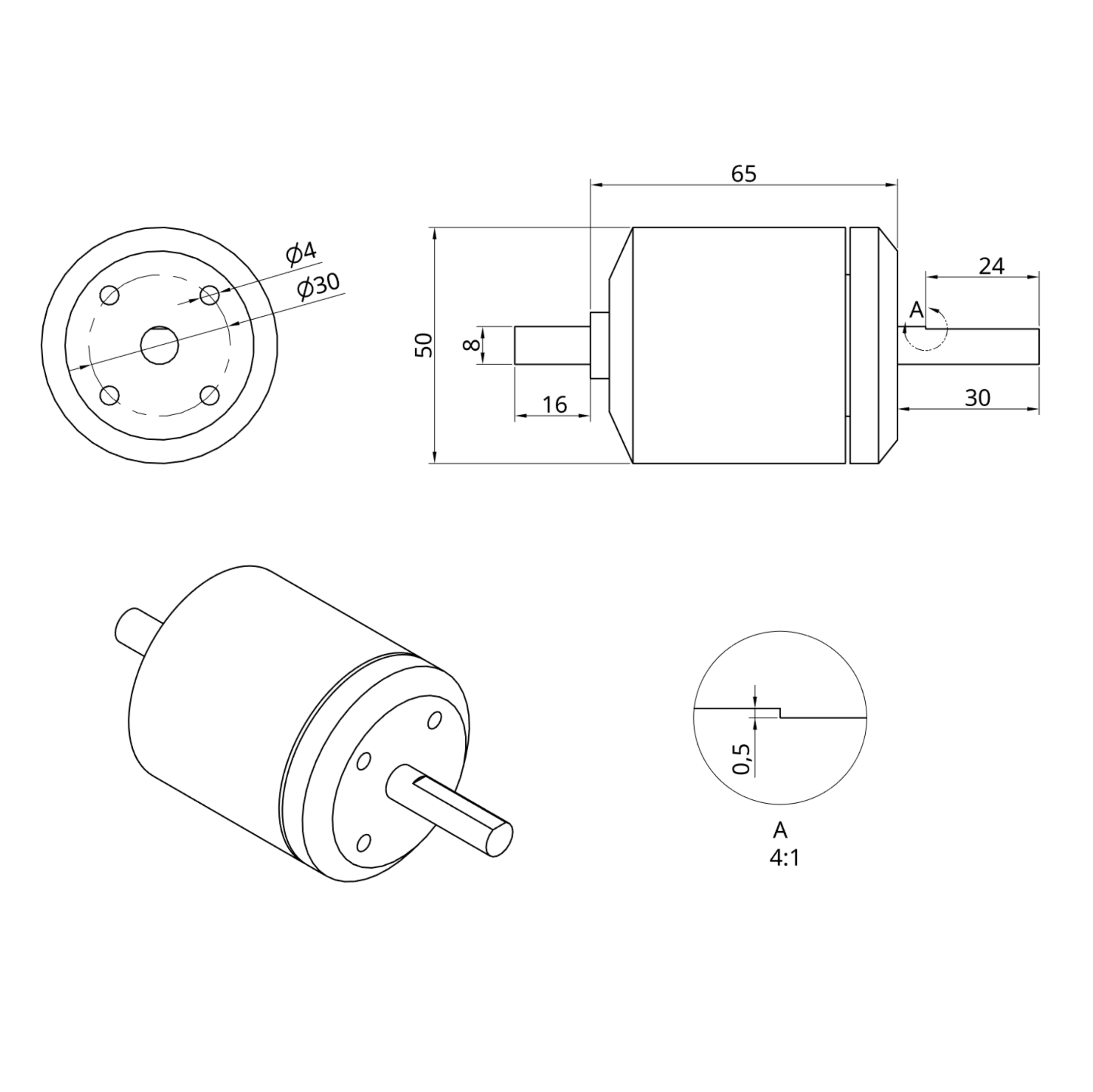 Dual Shaft Motor - D5065 270kv – ODrive Robotics